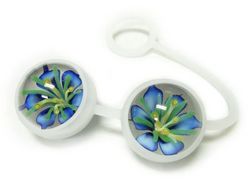 Glass Ben Wa Balls with Silicone Strap