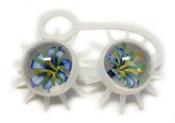Glass Ben Wa Balls with Spiky Silicone Strap